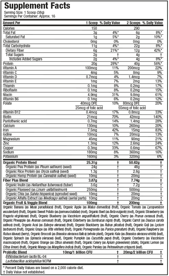Purely Inspired, Organic All In One, Chocolate, 1.3 Lbs - Nutrition ...