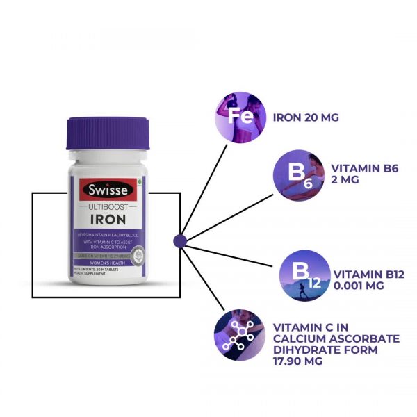 Swisse Ultiboost Iron, 30 Tablets - Nutrition Depot Bangladesh