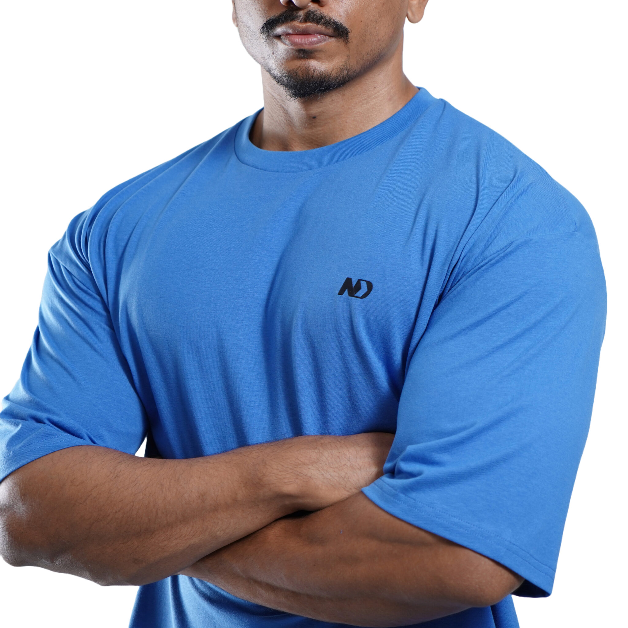 ND Essential Drop Shoulder T-Shirt - Blue - Nutrition Depot Bangladesh