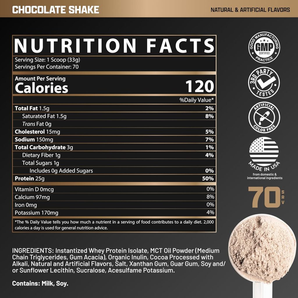 Nutrex ISOFIT Whey Isolate Protein, Vanilla Bean Ice Cream, 5lbs ...