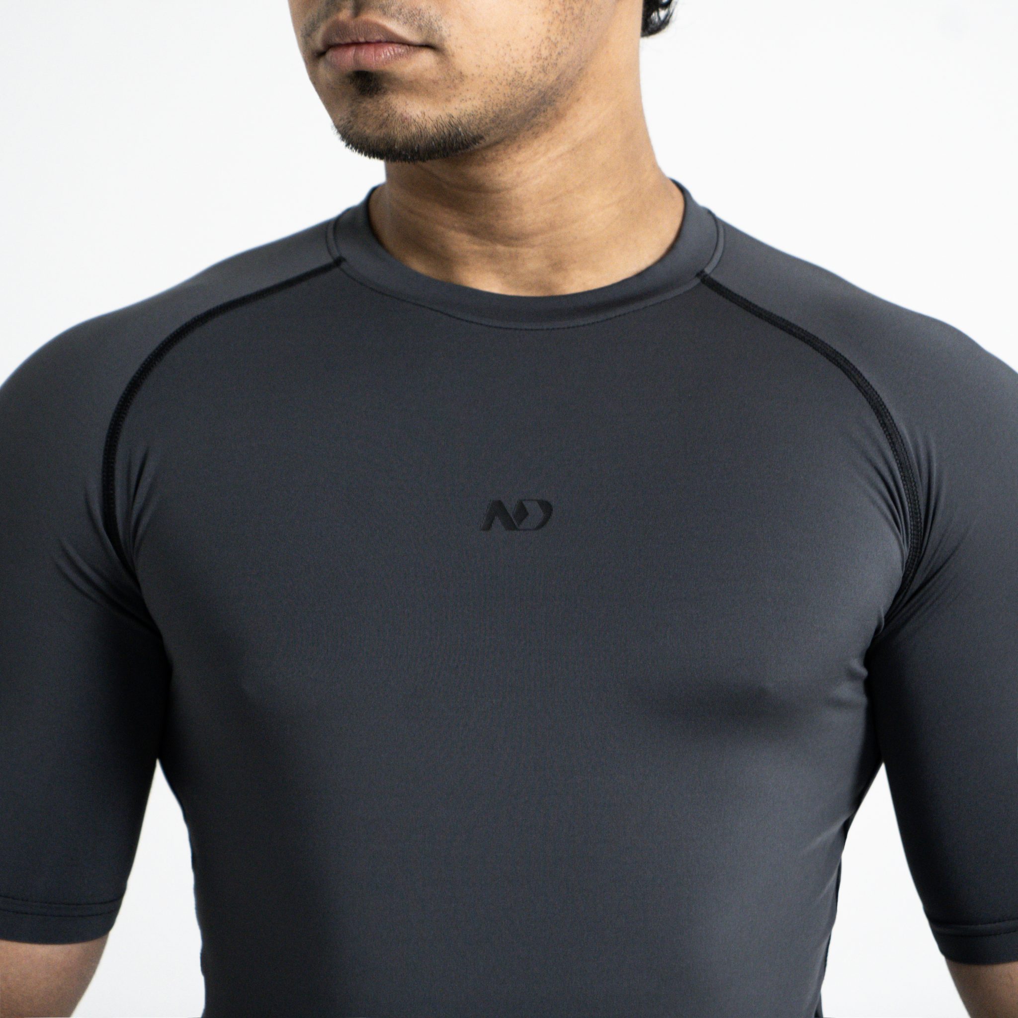 ND Compression T-Shirt - Grey - Nutrition Depot Bangladesh